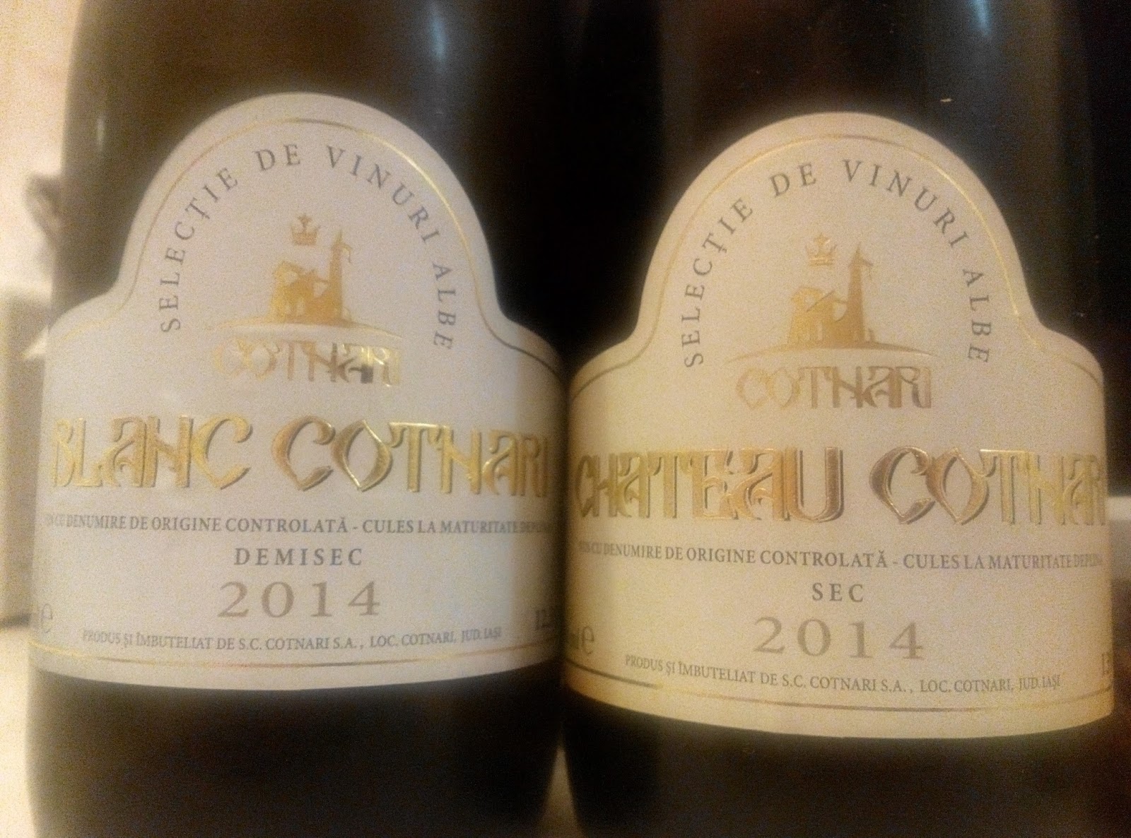 Lucruri Bune: Chateau Cotnari 2014 si Blanc de Cotnari 2014