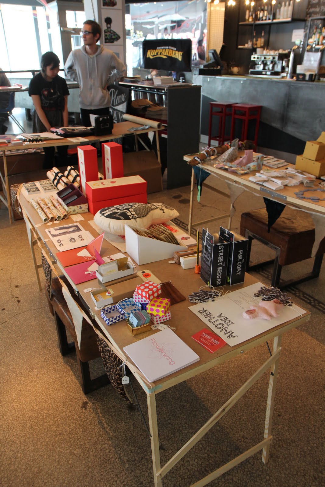 Matt Thom designs: Pop-Up Shop - set up