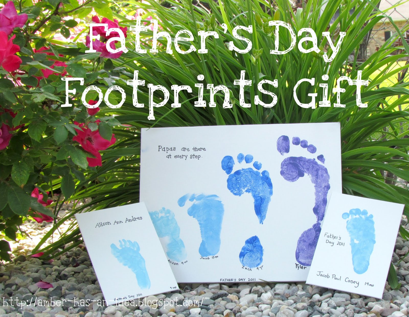Amber Has an Idea: Father's Day Footprints Gift