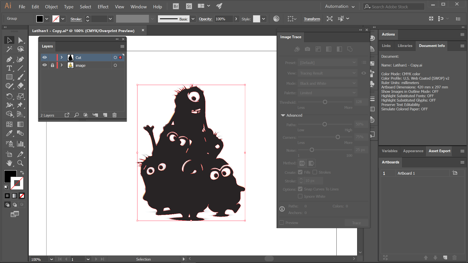 Color & Printing Knowledge: How to Make a Contour Cut Outline in ...