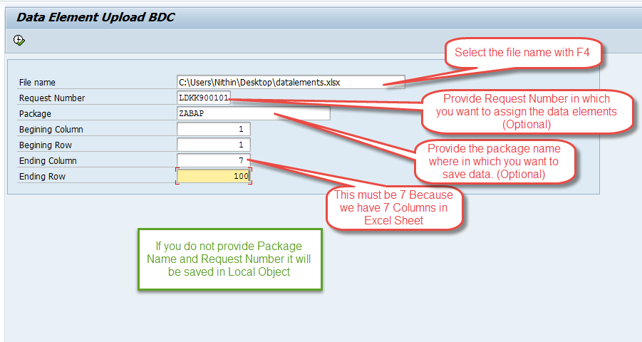 ABAPER: BDC Program to create Data Elemets in SAP