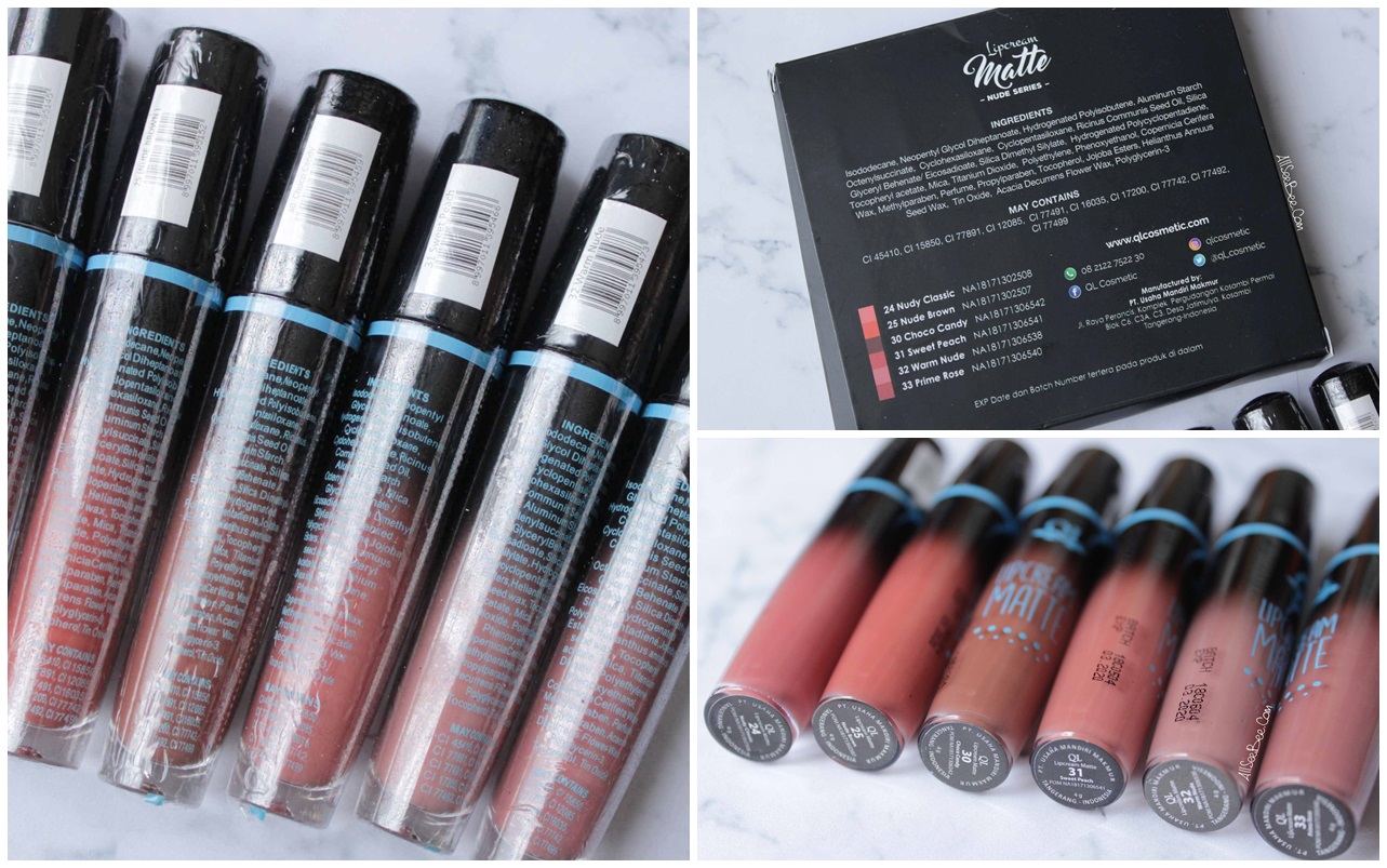 [Review] QL Cosmetic Lipcream Matte Nude Series dan Eyebrow Cream