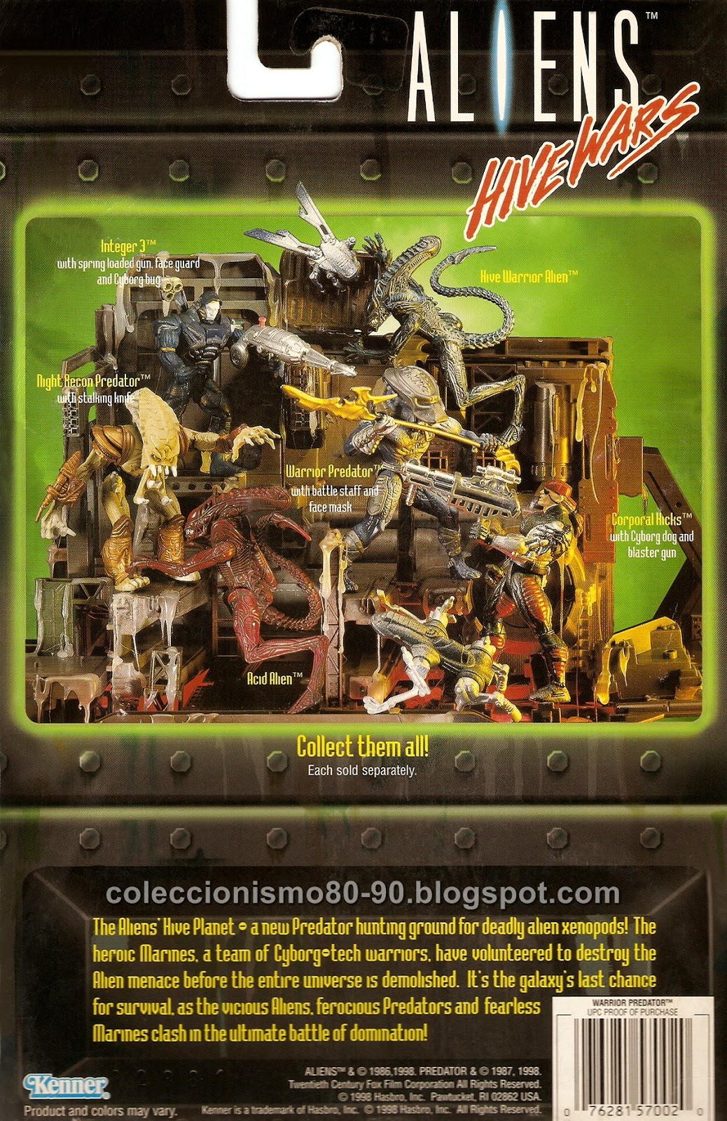 Coleccionismo 80-90: ALIENS HIVE WARS: WARRIOR PREDATOR - Kenner (1998)