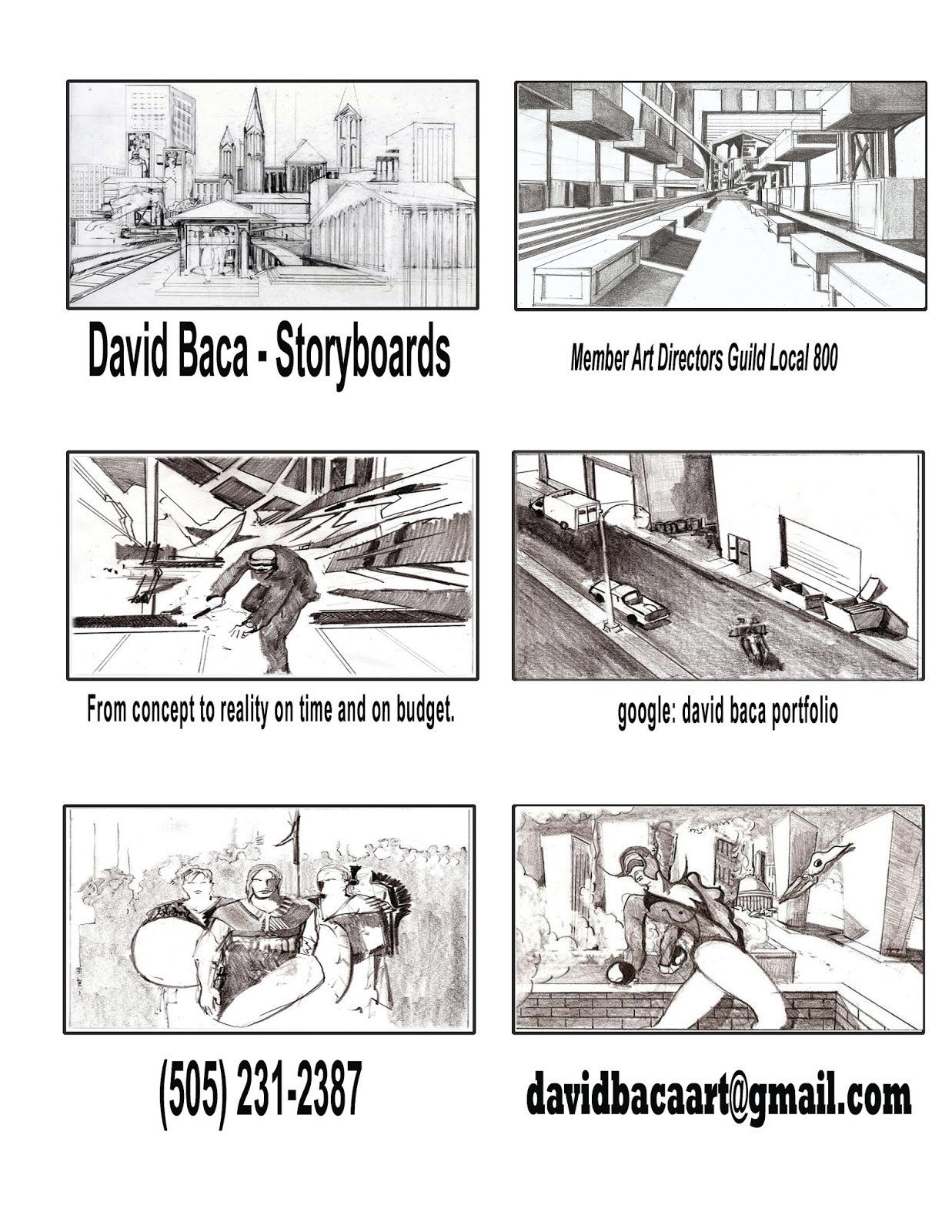 David Baca Portfolio: Storyboards