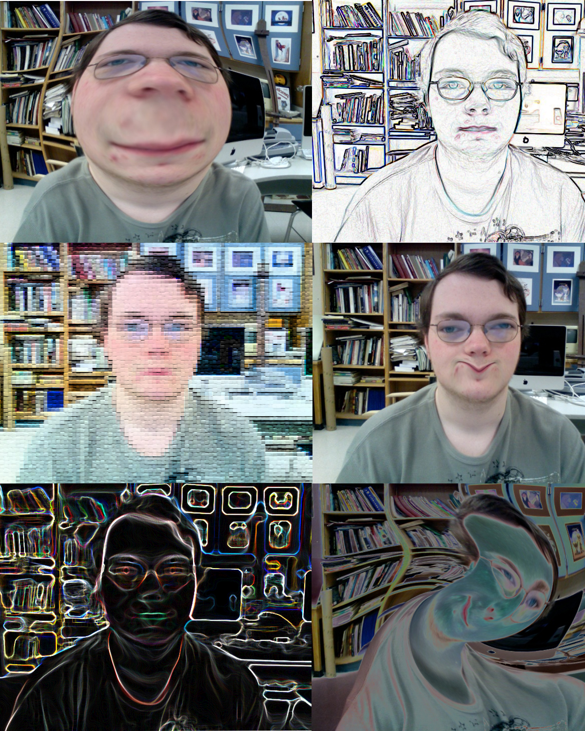 Graphic Arts Blog: Six Distorted Faces