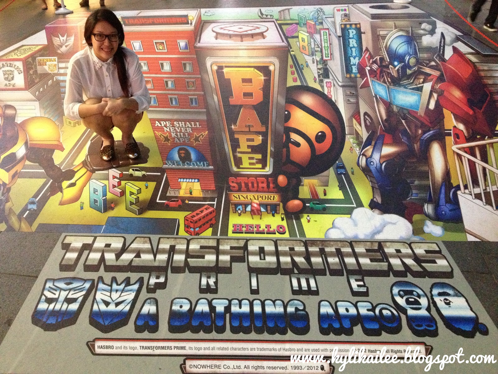 Aloha From Singapore!: Bape x Transformers 3D Street Mural