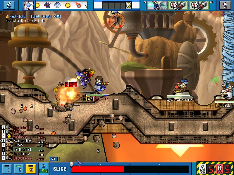 Обзор 2D MMO Action онлайн игры Gunbound