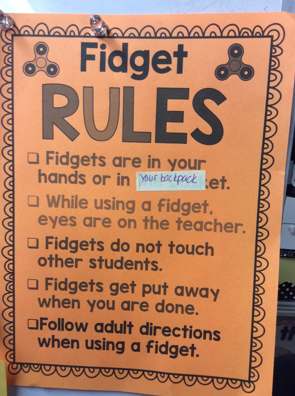 Fidget Rules