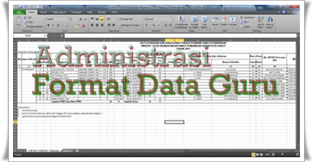 Contoh Format Data Keadaan Tenaga Pendidik dan Kependidikan Jenjang SD ...