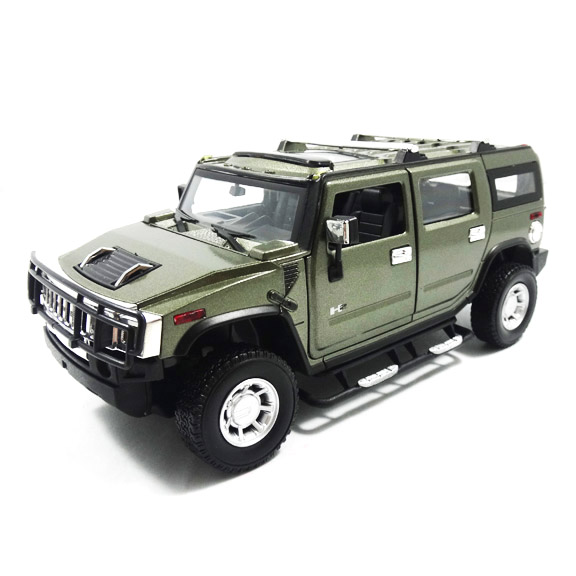 All kinds of toys: 1:24 HUMMER H2 Green Alloy Car models