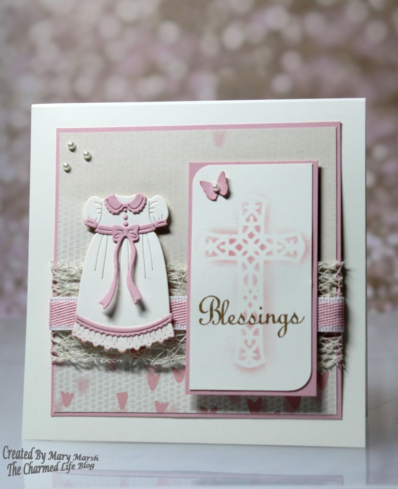 CottageCutz: Baby Girl Christening Card
