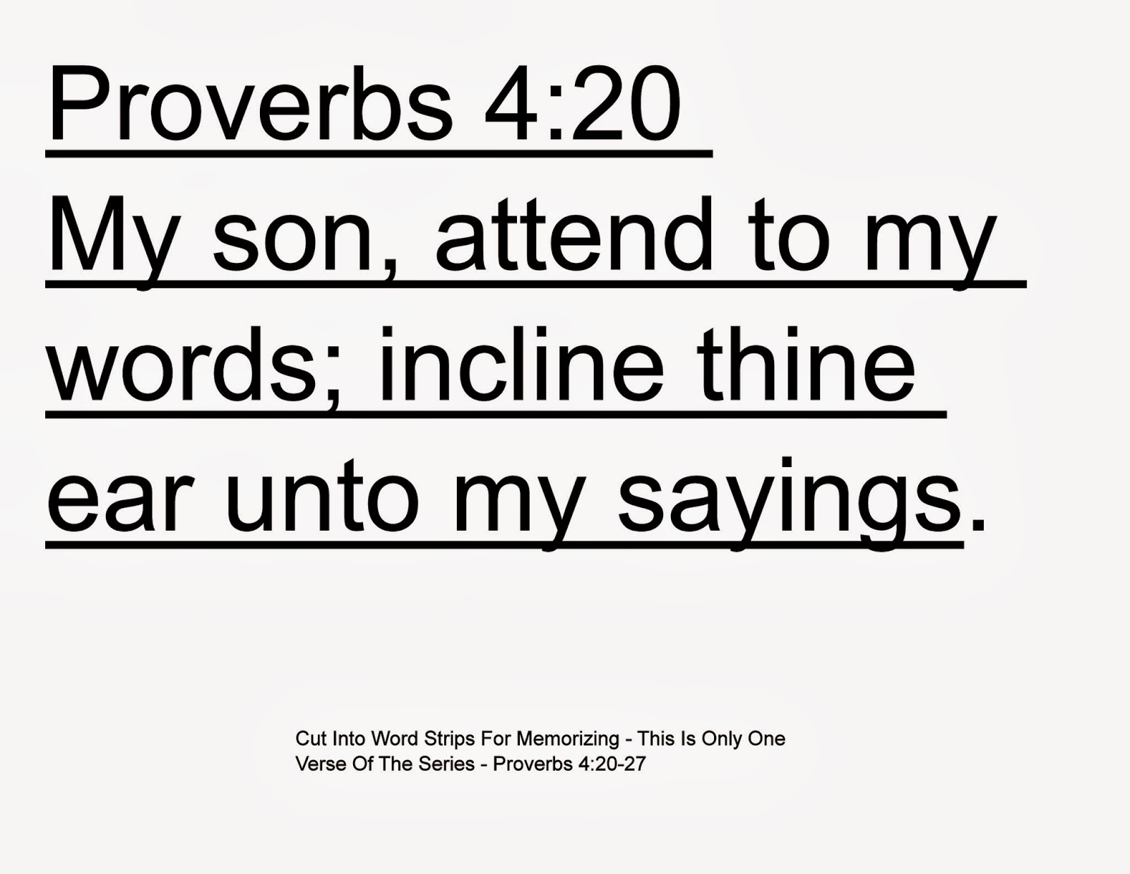 Children's Gems In My Treasure Box: Love The Proverbs - Proverbs 4:20 ...