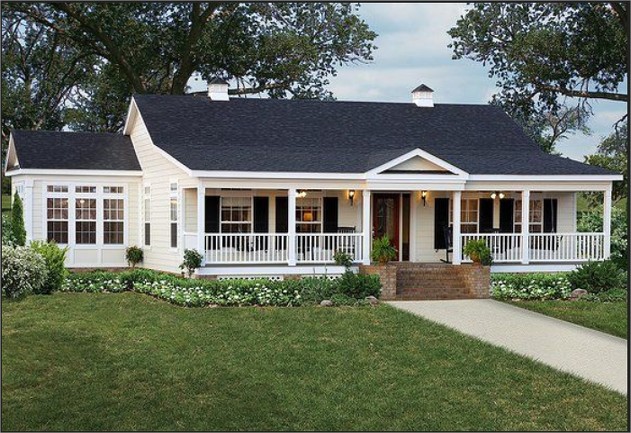 Wooden Home: Modular Home Floor Plans with Wrap around Porch