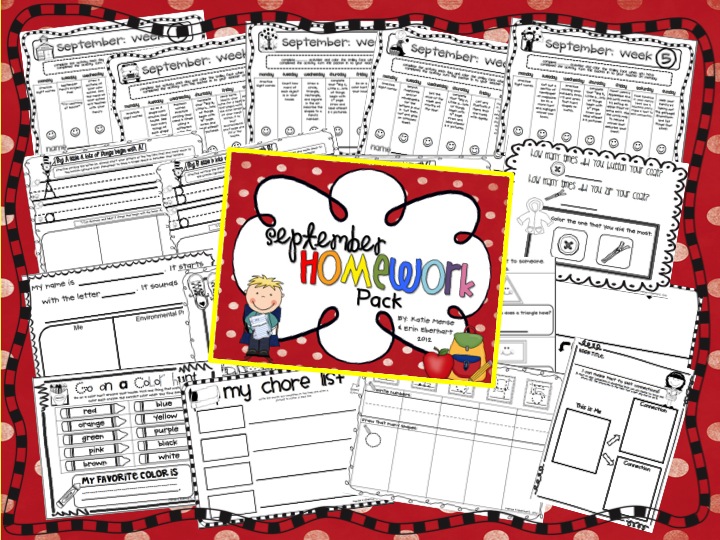 Eberhart's Explorers: September Homework Pack