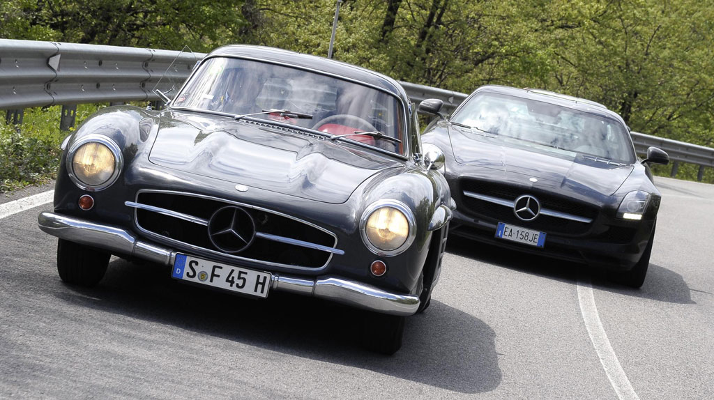porelpiano: MERCEDES-BENZ 300 SL + MERCEDES-BENZ SLS AMG