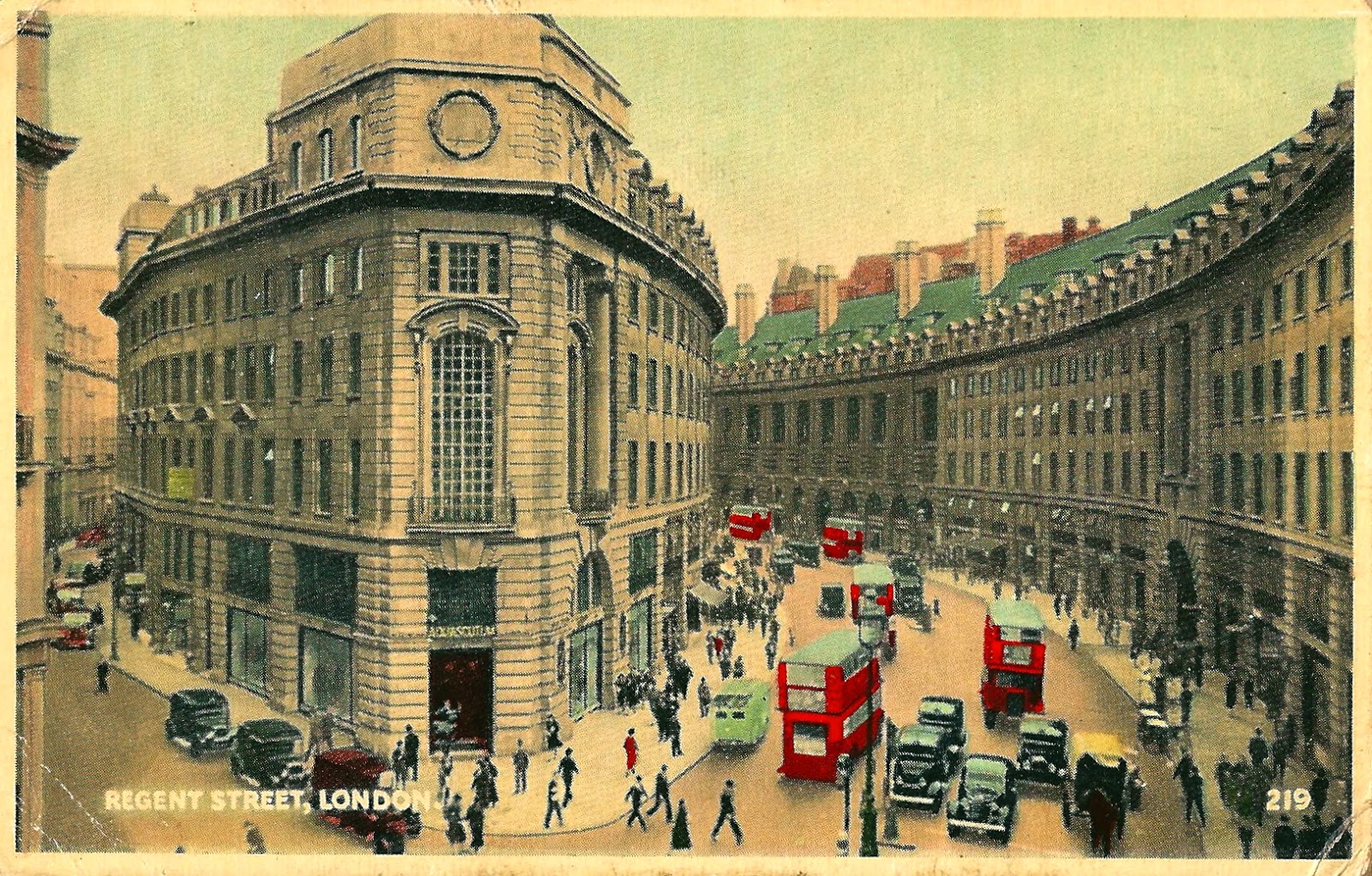 My Favorite Views: England - London, Regent Street in 1943