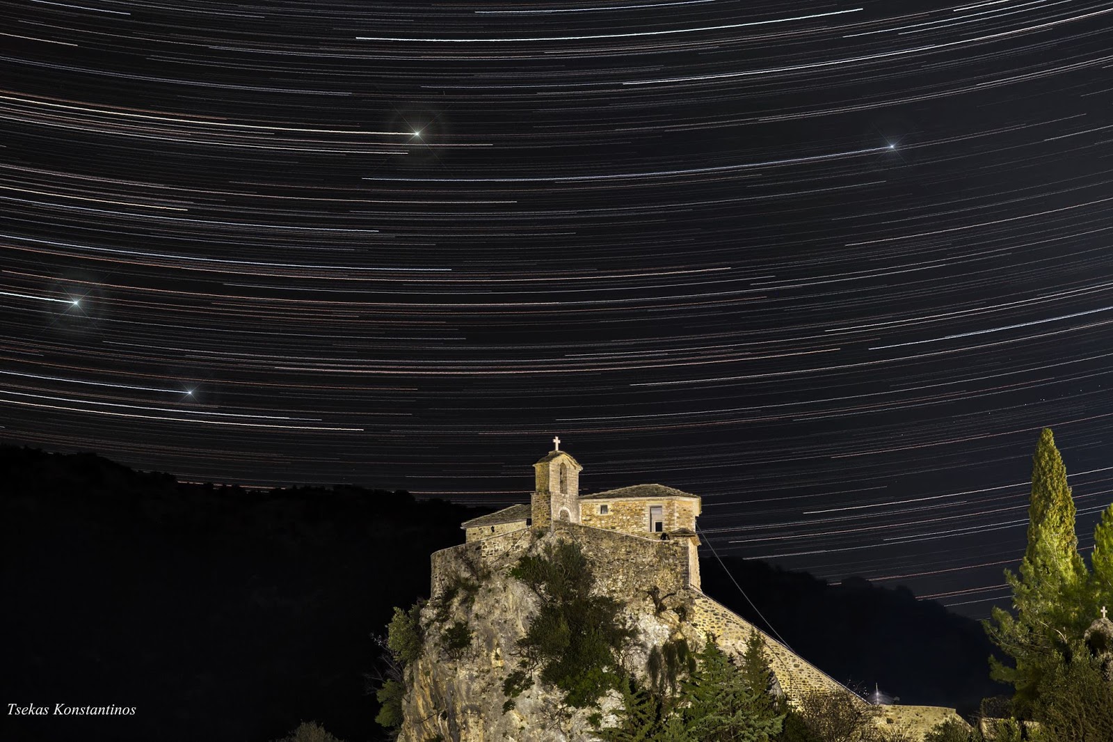 Night Sky Greece: StarTrails