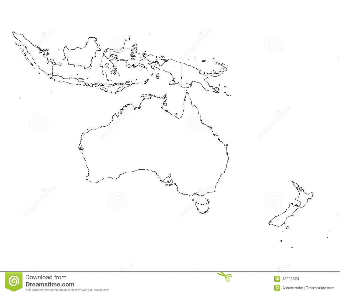 Oceania Map Blank