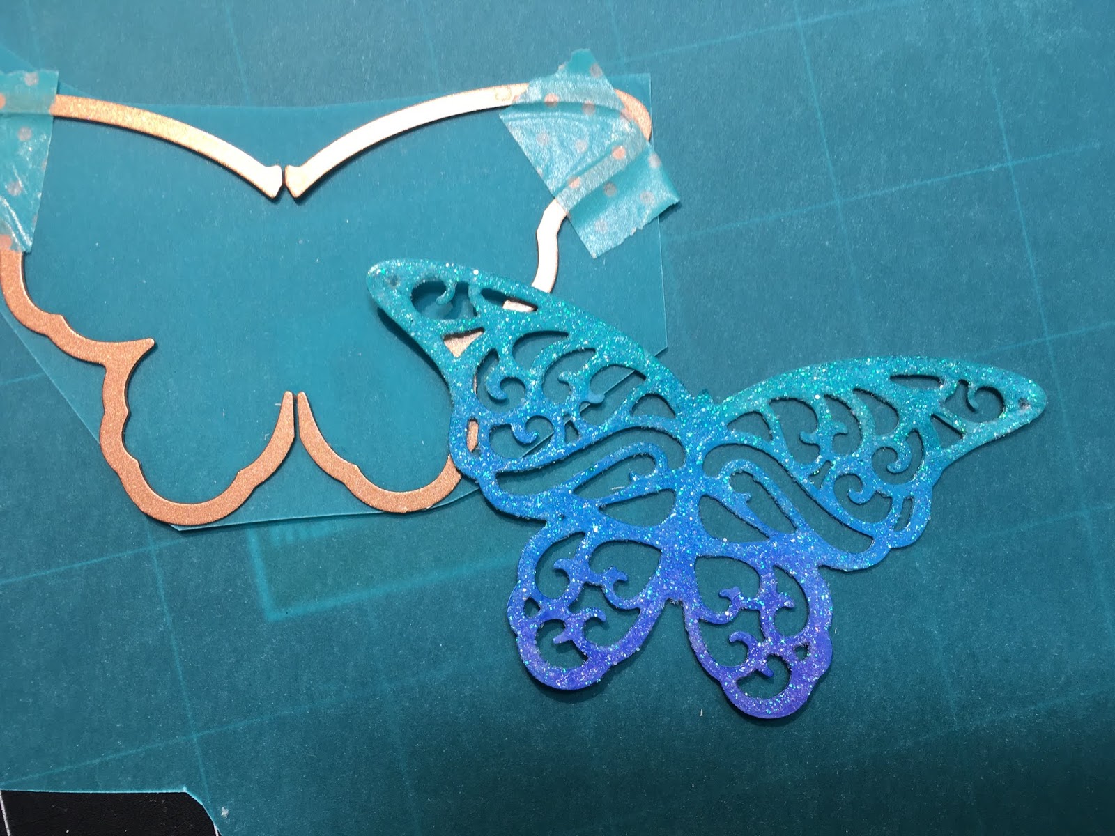 Peppermint Patty's Papercraft: Spellbinders glitter butterfly