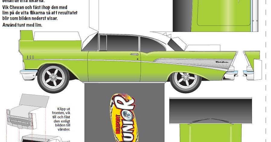 SP. Papel Modelismo: PaperCraft - 1957 Chevrolet Bel Air Coupe