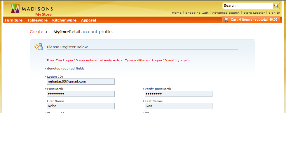 WCS Hub - Tips and Tricks for Websphere Commerce: Already registered in ...