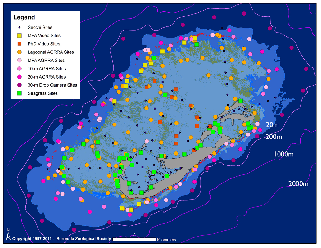 A comprehensive map of all BREAM survey sites