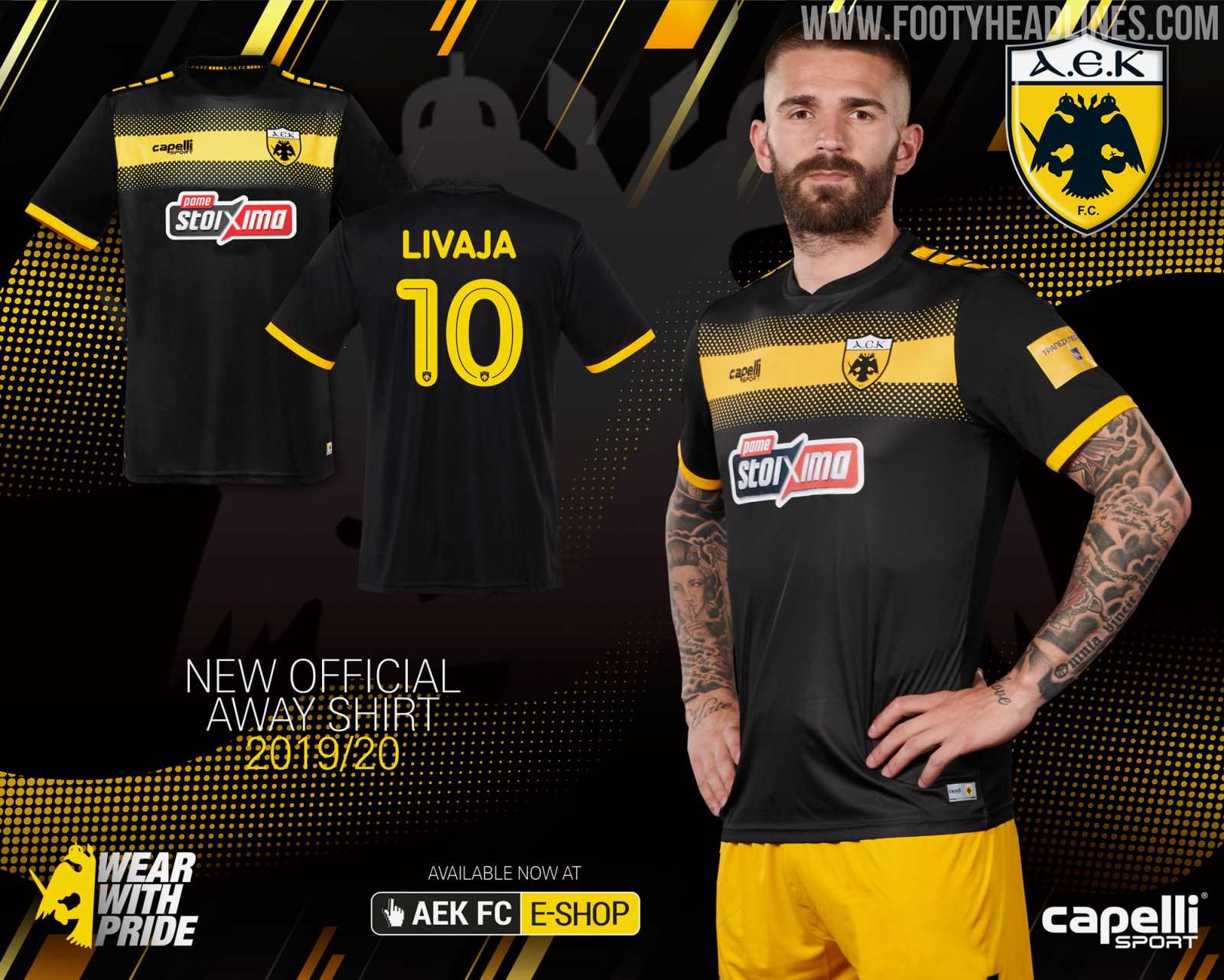 AEK Athens 2019-20 Home & Away Kits Released - Footy Headlines