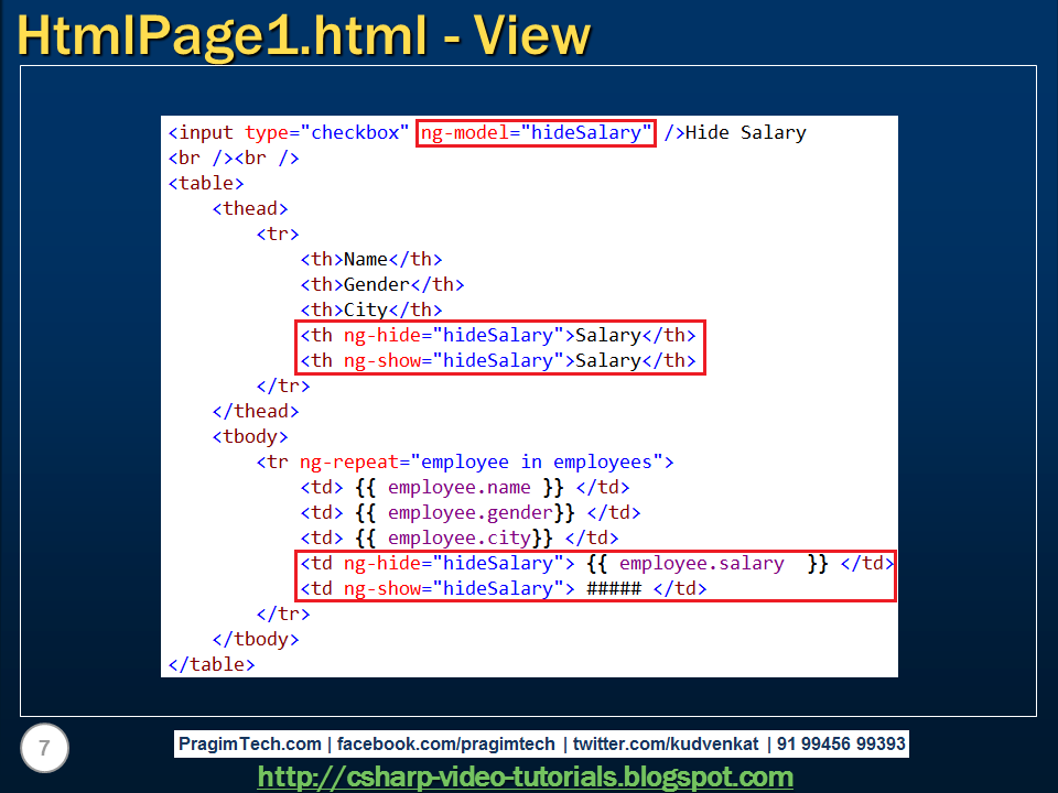 Sql server, .net and c# video tutorial: ng-hide and ng-show in AngularJS Sql server, .net and c# video tutorial: ng-hide and ng-show in AngularJS