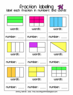 3-6 Free Resources: Fraction Labeling Freebie