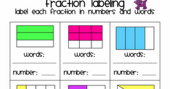 3-6 Free Resources: Fraction Labeling Freebie