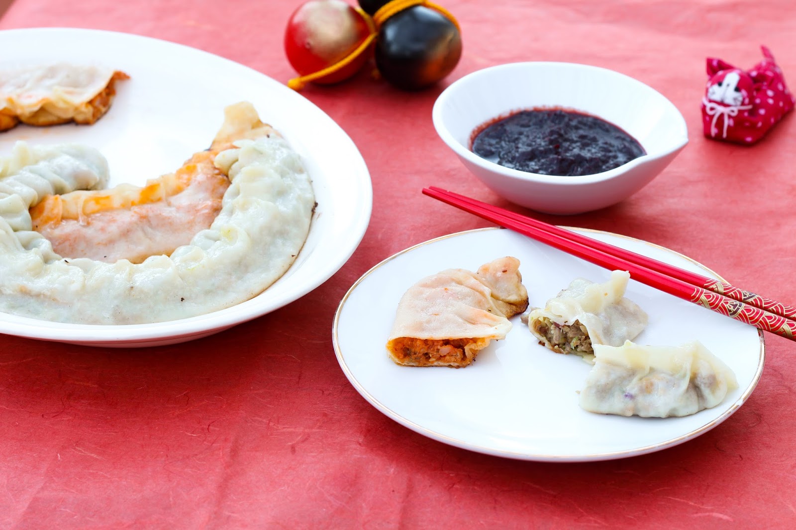 Fancy-Ass Food: East Meets West: Plum Duck and Sausage Pizza Dumplings