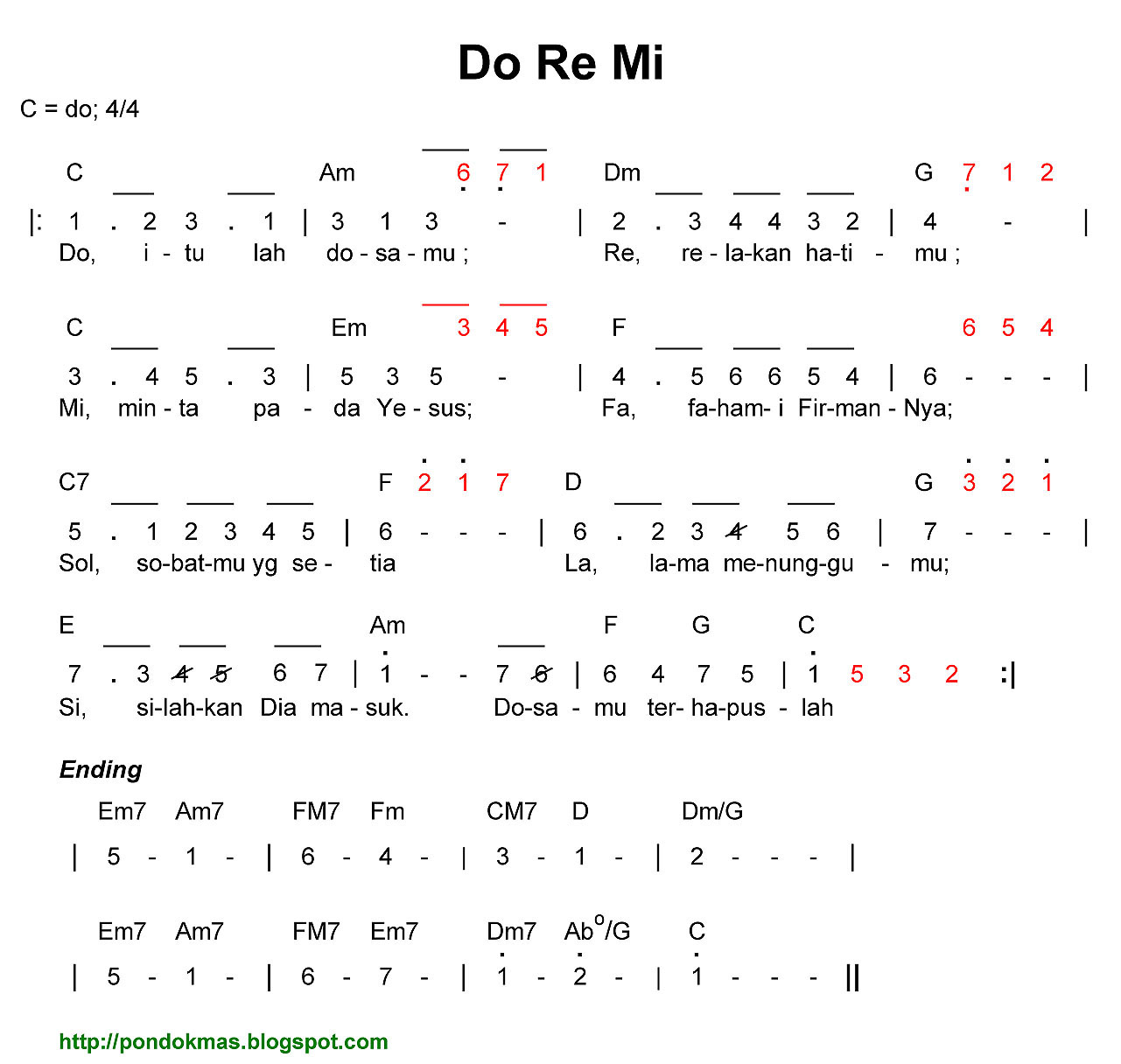 Pondok Mas Indah: Do Re Mi