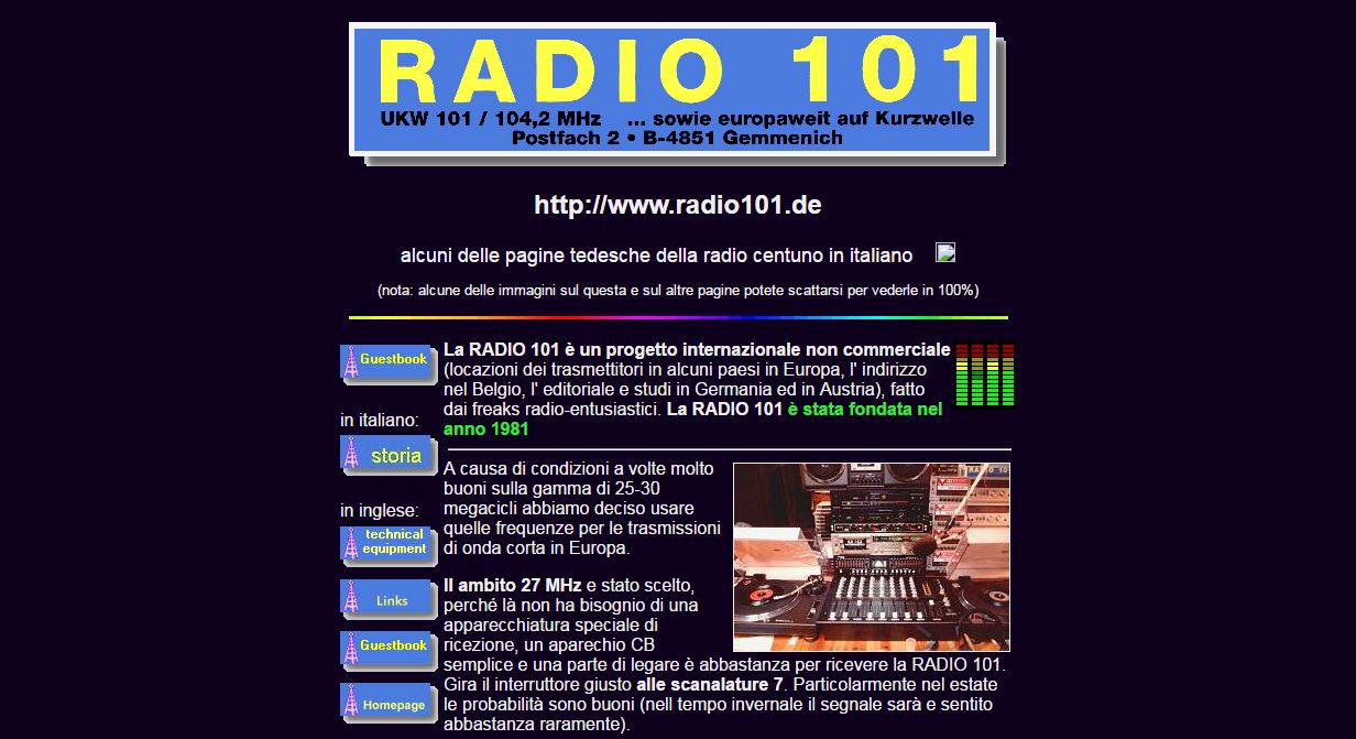 PlayDX: Radio 101 su 27035 kHz con 1 kW - ascolto e QSL