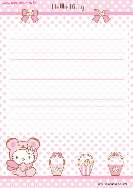 Impress Moment: HeLLo KiTTy LeTTeR PaPeRS FoR FRee