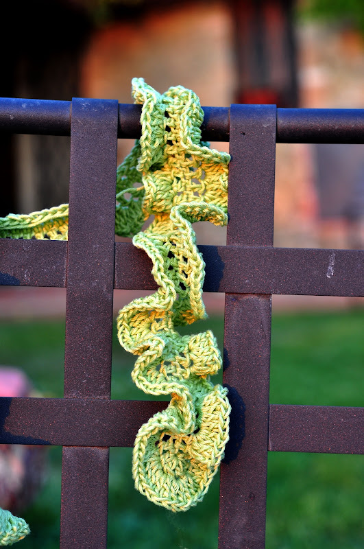 Aesthetic Nest: Crochet: Spring Frills Scarf at luvinthemommyhood