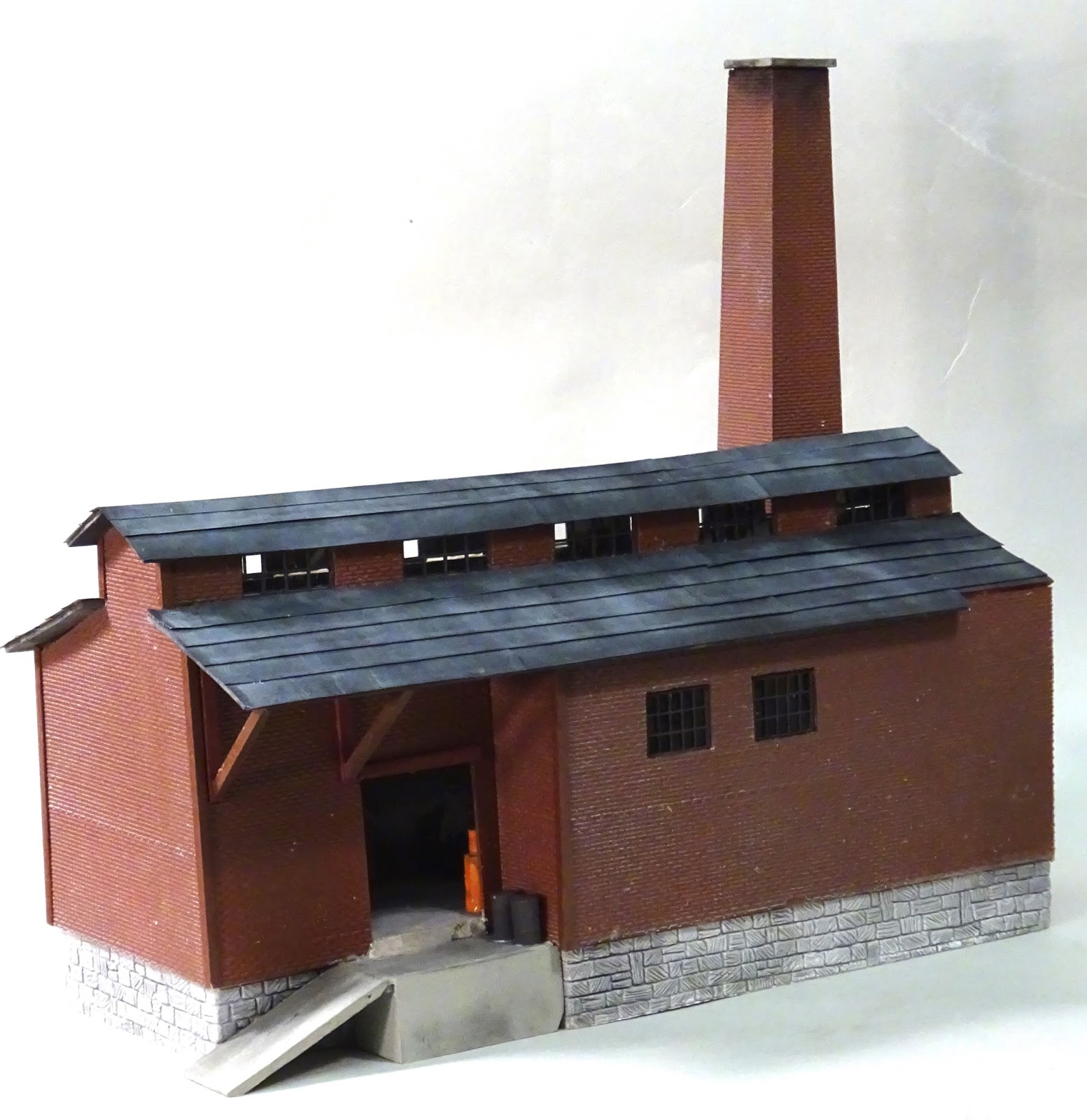 Model Railroad Minutiae: Glue factory boiler house complete