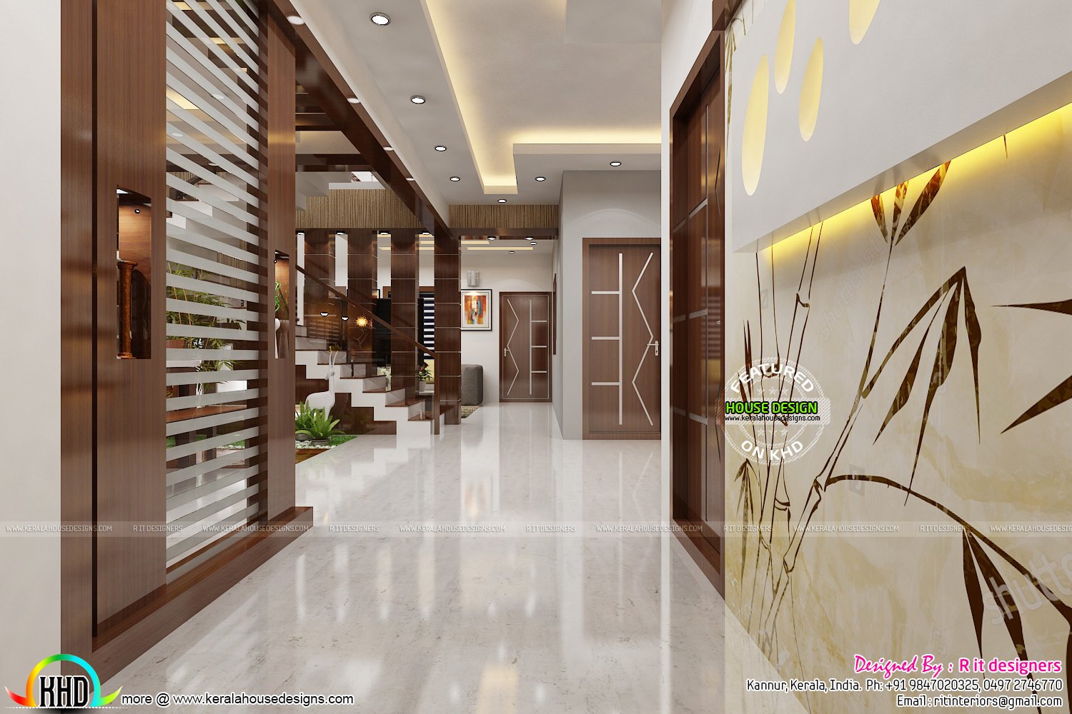 Dining, kitchen and foyer interiors - Kerala Home Design and Floor ...