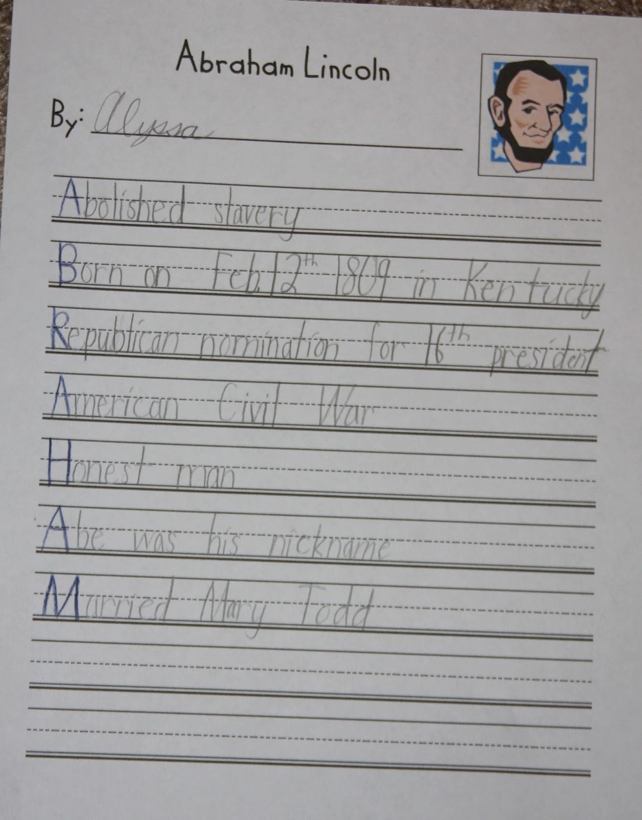 A Learning Journey: P is for President's Day Poetry: Abraham Lincoln ...
