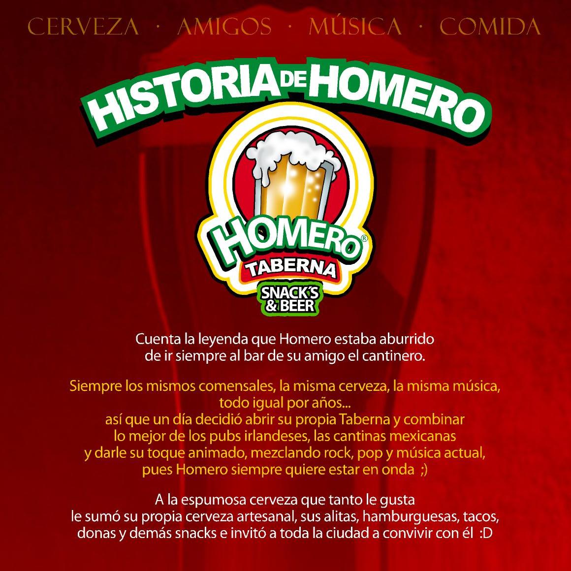 Homero Taberna Franquicia: Historia de Homero