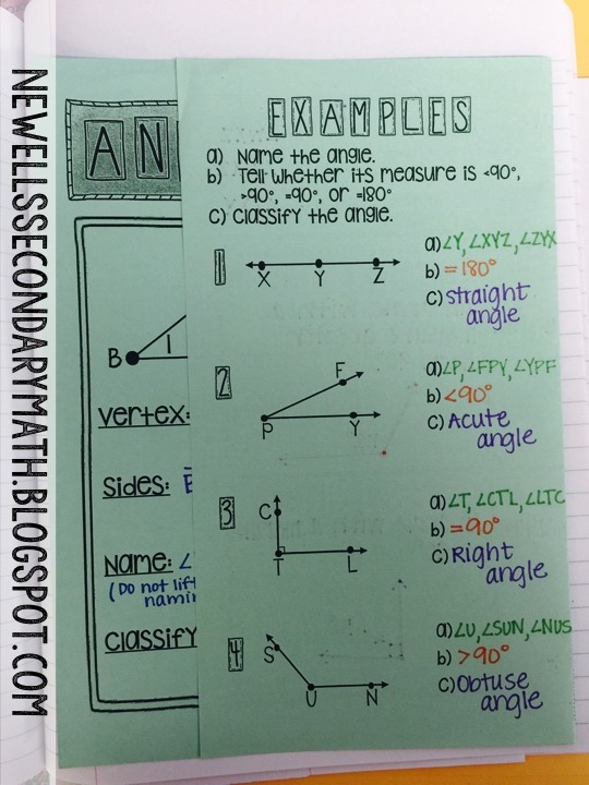 Angle Addition and Angle Bisector Foldable | Mrs. Newell's Math