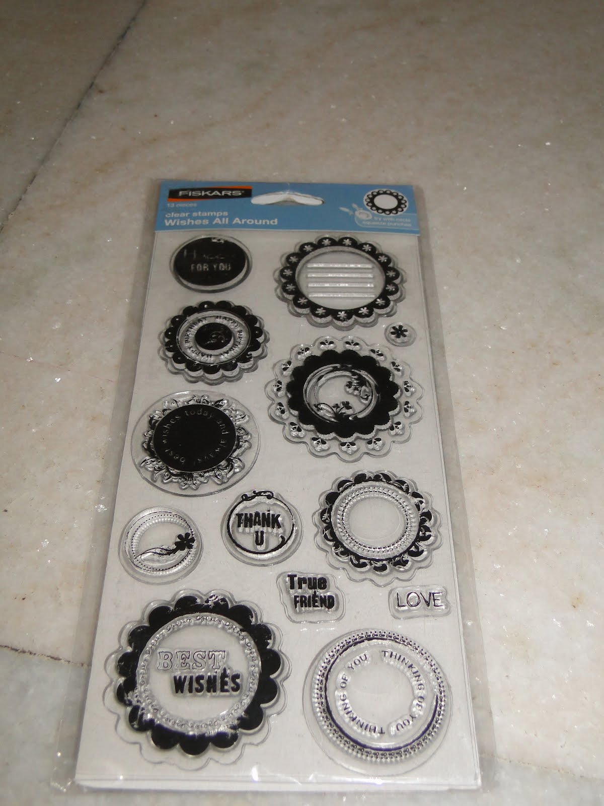 crafting store: Fiskars Stamp.