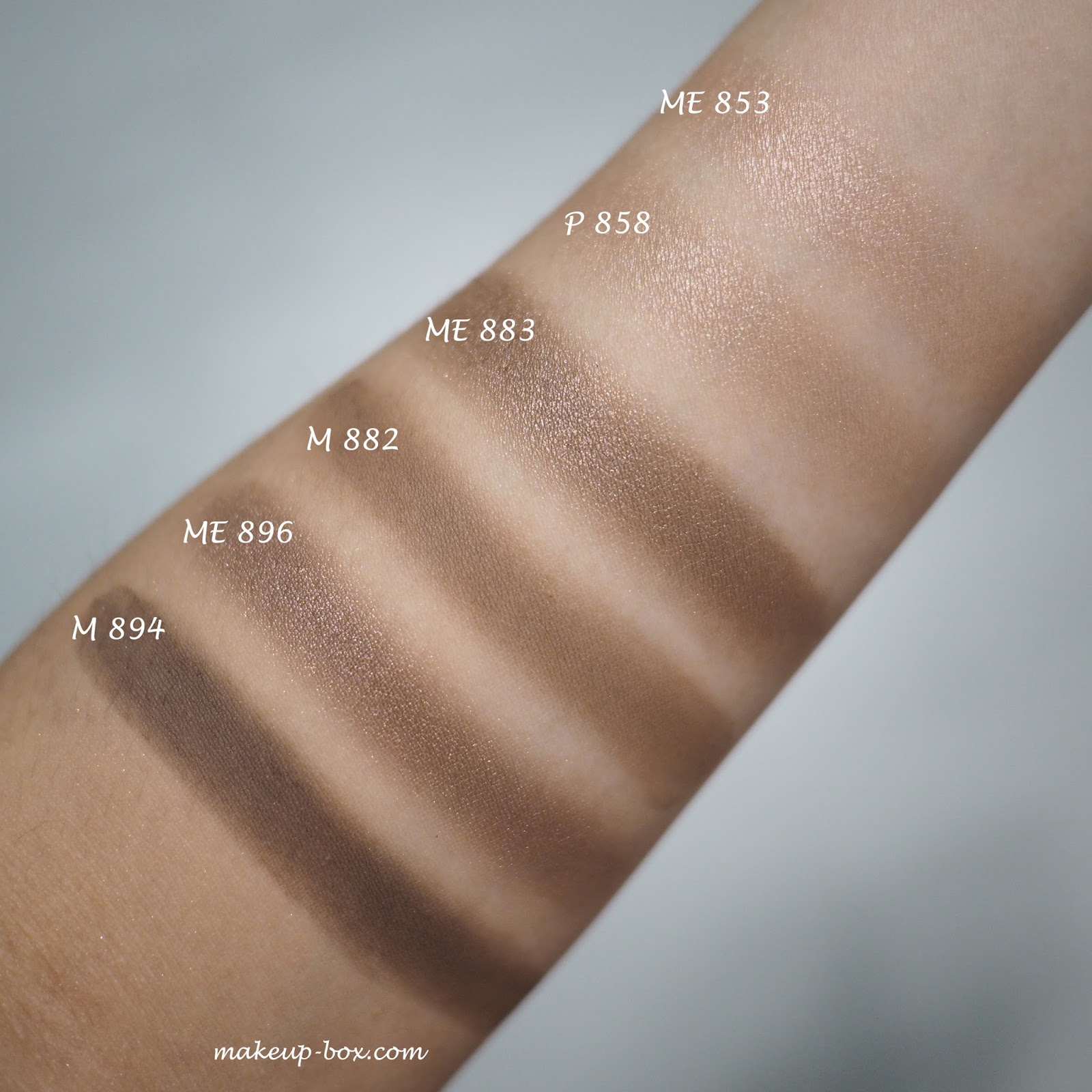 The Makeup Box: Shu Uemura Color Atelier Eye Shadow Swatches and Review