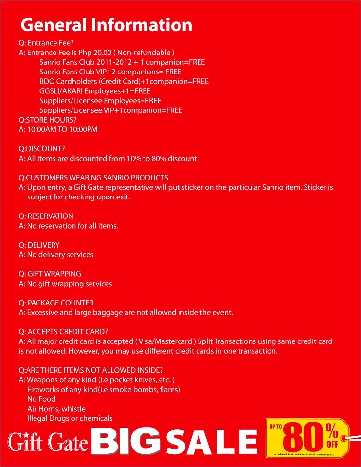 Manila Shopper: Gift Gate BIG SALE @NBC Tent August 2012