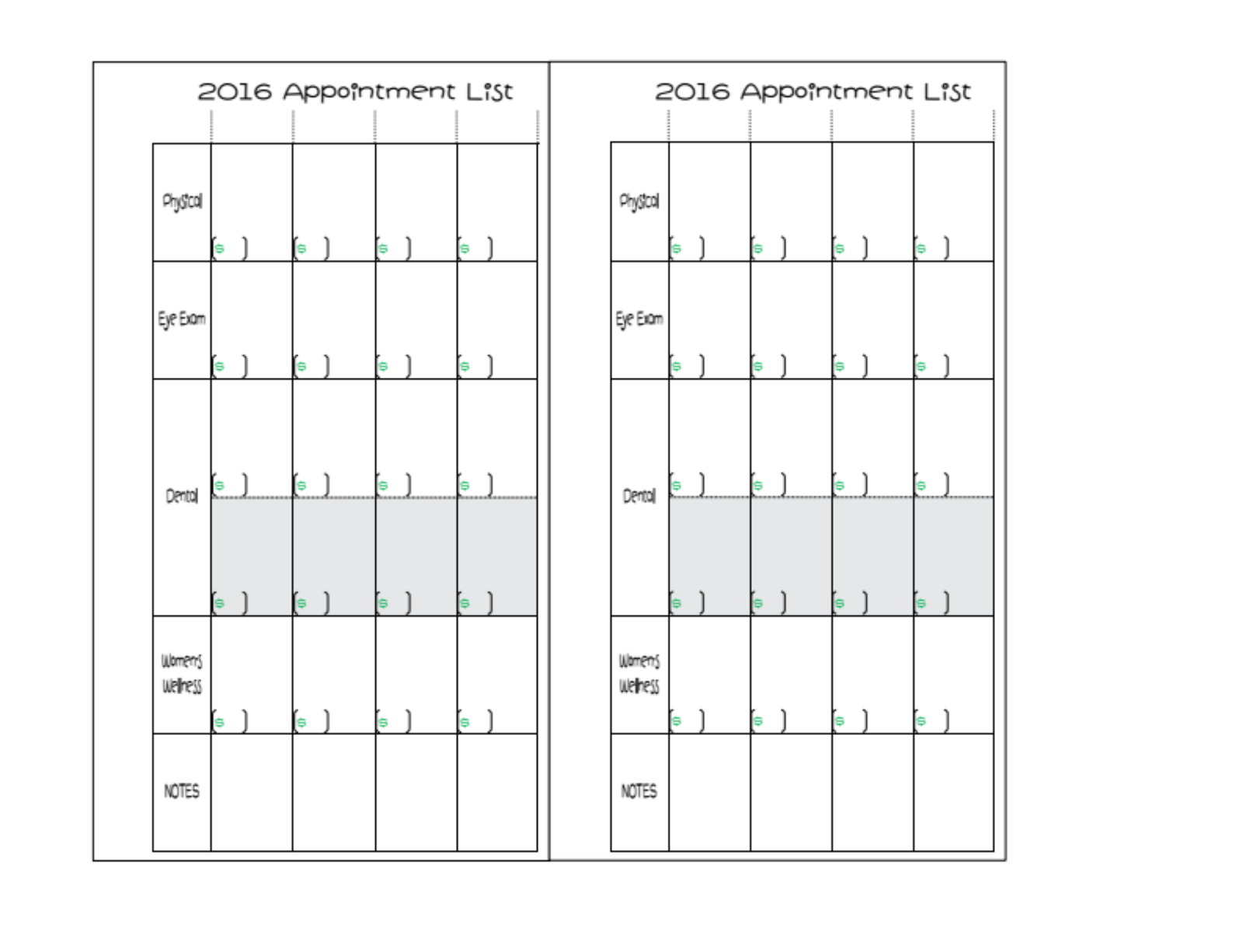 Angie Hales Creates: 2016 Appointment List Printable~freebie