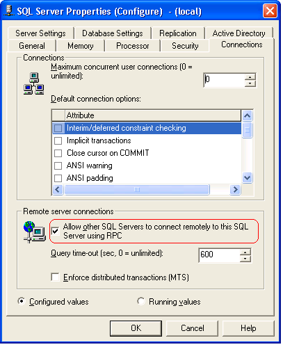 Sql Server does not exists or Access is Denied Error