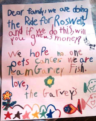 MAEVE AND ADDIE'S SUPER PRINCESS BLOG: Ride for Roswell's Team GarveyFish