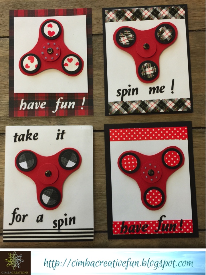 Cimbacreativefun: Fidget Spinner Cards