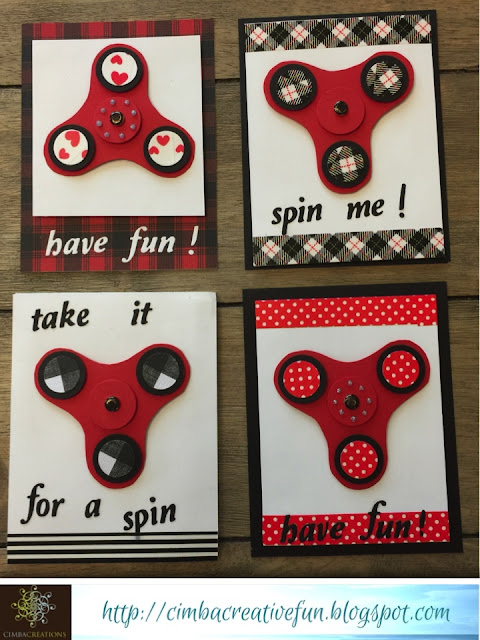 Cimbacreativefun: Fidget Spinner Cards