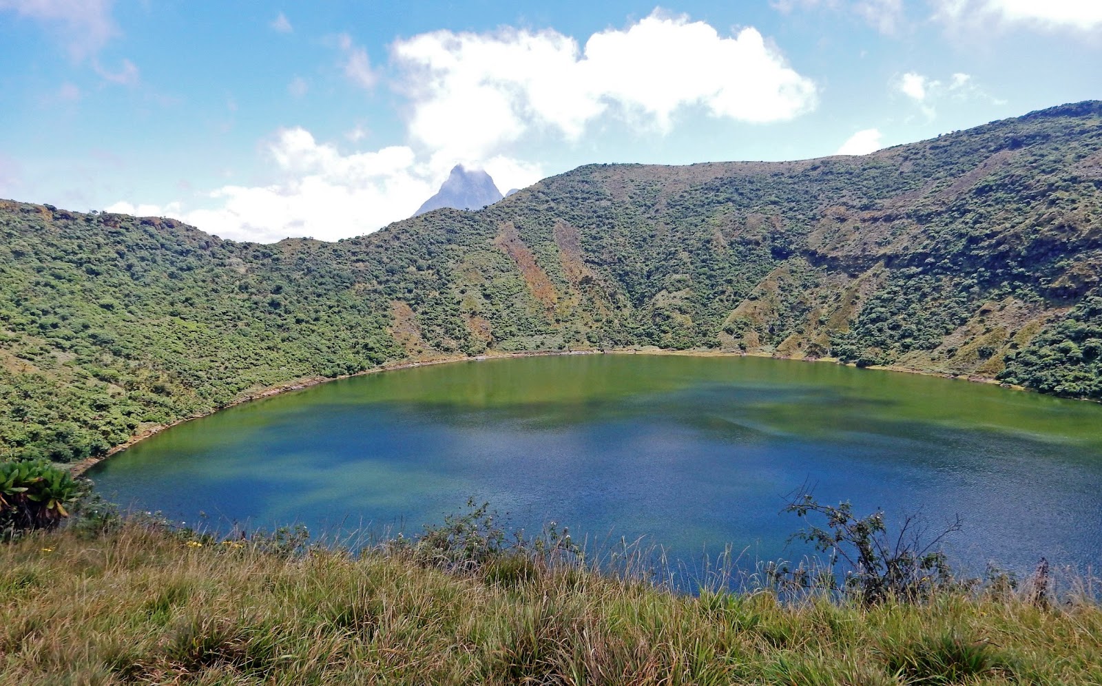 the viewing deck: Rwanda's Mt. Bisoke Crater Lake Day-Hike (3,711masl)