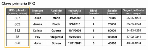 Valores únicos y claves primarias | Ingeniería de Sistemas